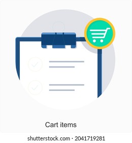 Cart Items List Icon Concept Stock Vector (Royalty Free) 2041719281 ...