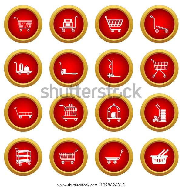 Cart Types Icons Set Simple Illustration Stock Vector (Royalty Free ...