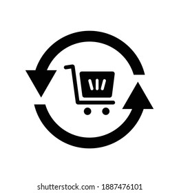 Cart Update Iconrefreshbuy Vector Illustration Stock Vector (Royalty ...