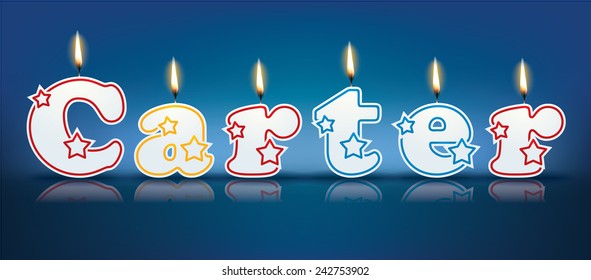 Claire Written Burning Candles Vector Illustration: เวกเตอร์สต็อก (ปลอด ...