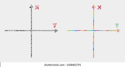Cartesian Axes Collage Icon Triangle Elements Stock Vector (Royalty ... Cartesian Axes Collage Icon Triangle Elements Stock Vector (Royalty ...