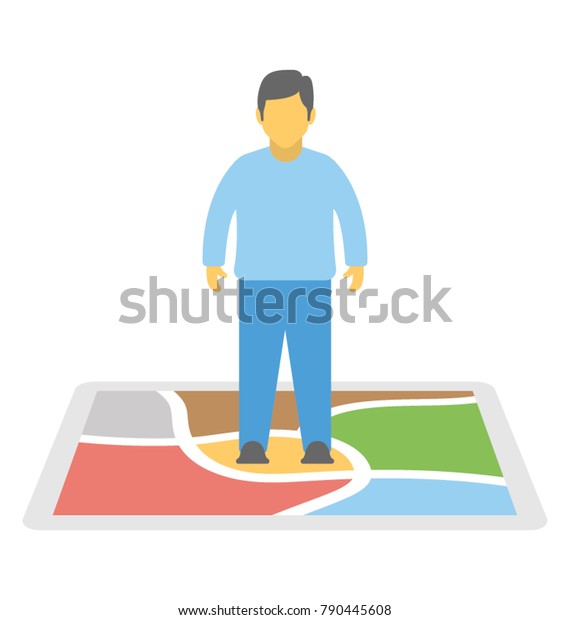Cartographer Flat Colored Icon Stock Vector (Royalty Free) 790445608 ...