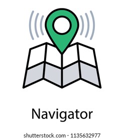 Cartographic Chart Location Marker Indicating Some Stock Vector ...
