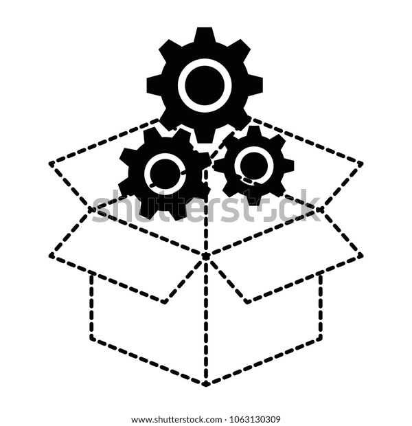 Carton Box Gears Machine Stock Vector (Royalty Free) 1063130309 ...