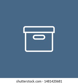 Carton Box Outline Vector Icon Stock Vector (Royalty Free) 1481420681 ...