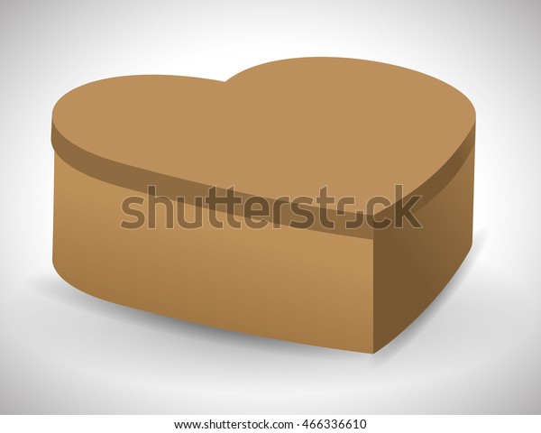Carton Box Package Heart Shape Delivery Stock Vector (Royalty Free ...