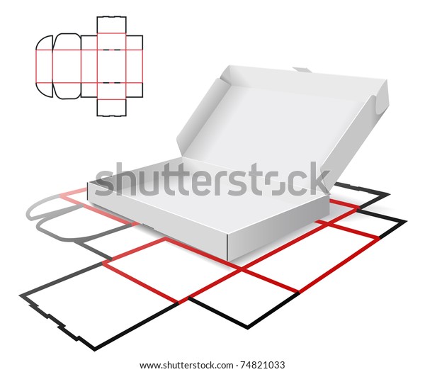 Carton Cutting Scheme Shown Picture Stock Vector (Royalty Free) 74821033