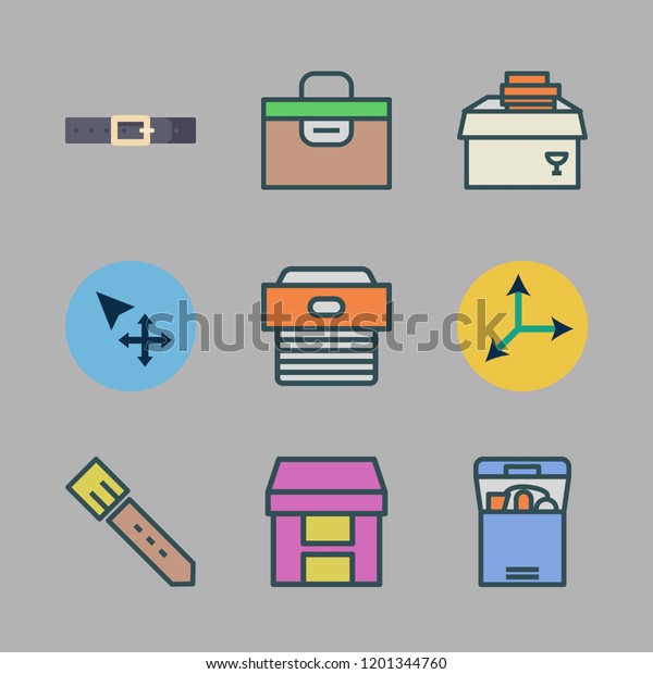 Carton Icon Set Vector Set About Stock Vector (Royalty Free) 1201344760 ...