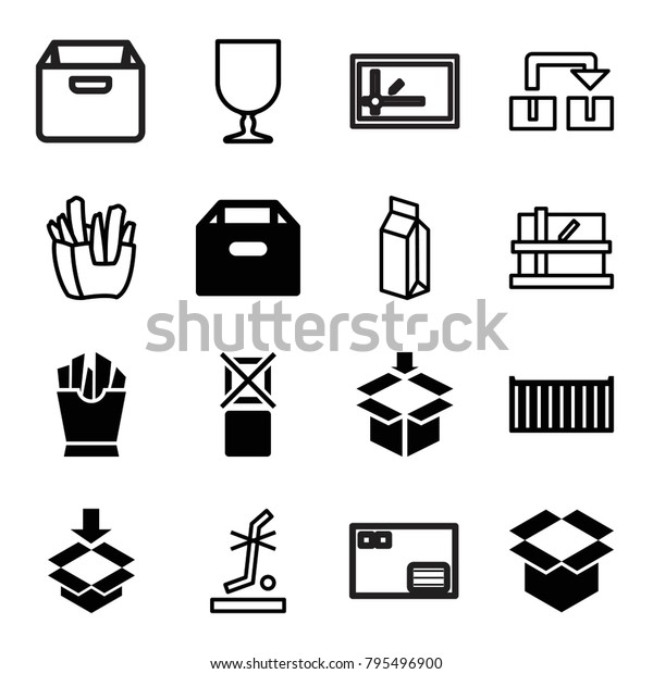 Carton Icons Set 16 Editable Filled Stock Vector (Royalty Free ...