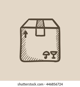 Carton Package Box Vector Sketch Icon Stock Vector (Royalty Free ...