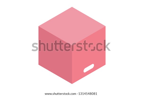 Carton Pink Packaging Box Isometric Carton Stock Vector (Royalty Free ...