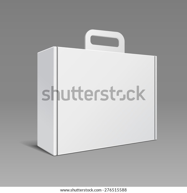 Carton Plastic White Blank Package Box Stock Vector (Royalty Free ...