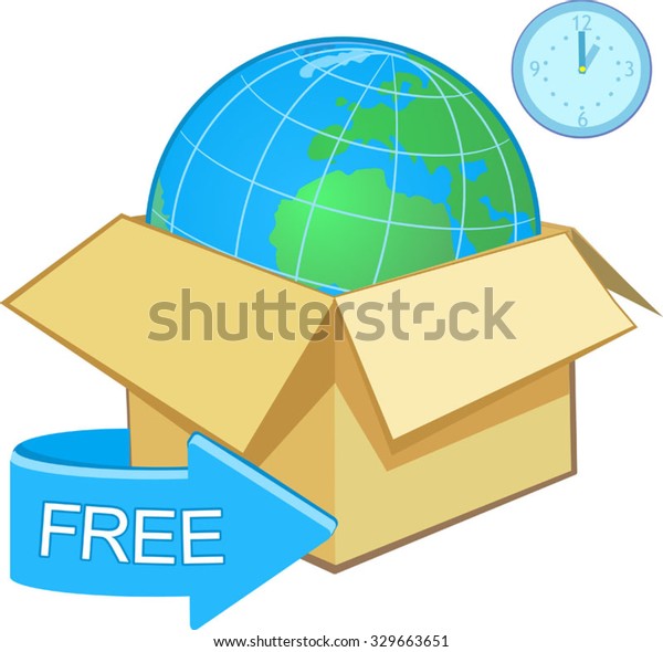 Cartons Box World Map Banner Stating Stock Vector (Royalty Free ...