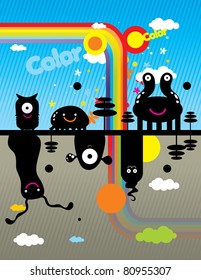 Cartoon Abstract Animals Vector Stock Vector (Royalty Free) 80955307 ...