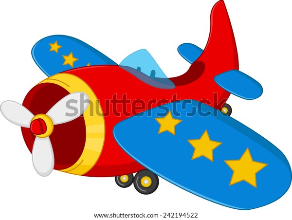 Cartoon Air Plane Stock Vector (Royalty Free) 242194522