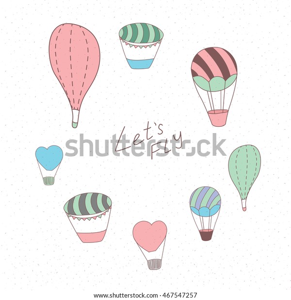 Cartoon Airballoon Vector Illustration Perfect Print Stock Vector ...