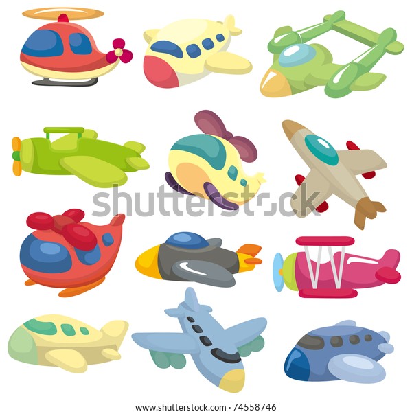 Cartoon Airplane Icon Stock Vector (Royalty Free) 74558746 | Shutterstock