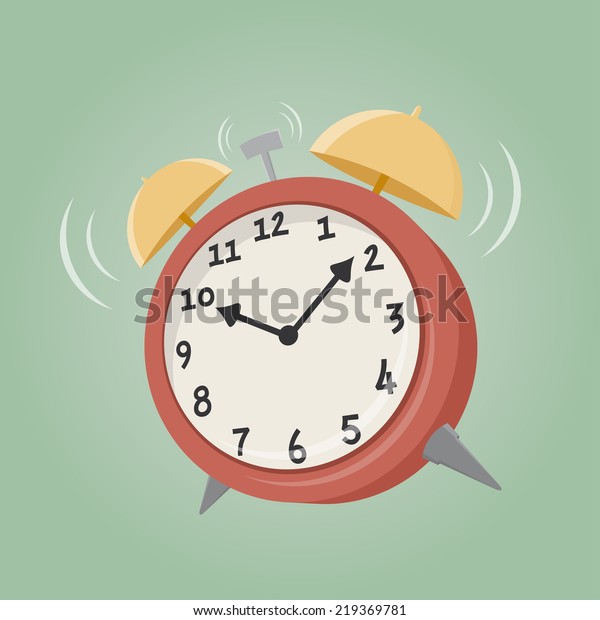 Cartoon Alarm Clock Stock Vector (Royalty Free) 219369781 | Shutterstock