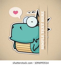 Cartoon Alien Character Cut Out Paper Stock Vector (Royalty Free ...