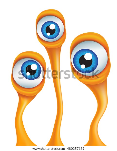 Cartoon Alien Eyes Stock Vector (Royalty Free) 480357139 | Shutterstock