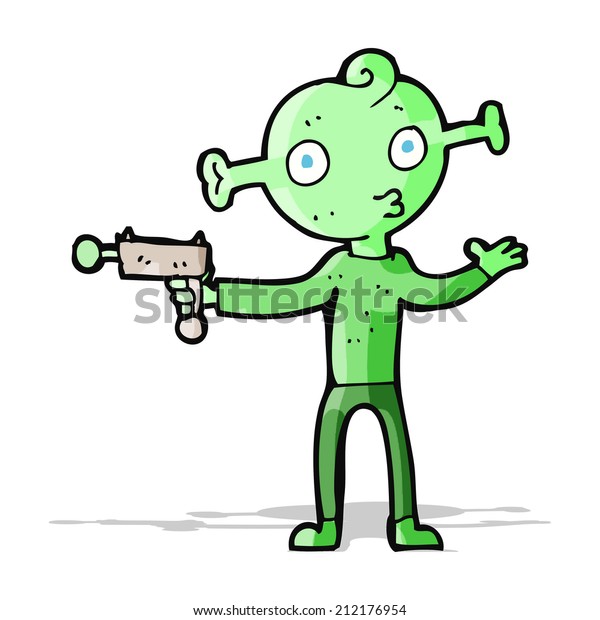 Cartoon Alien Ray Gun Stock Vector (Royalty Free) 212176954 | Shutterstock