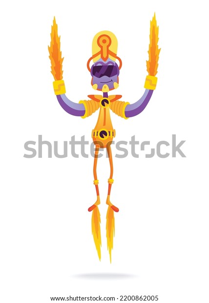 Cartoon Alien Robot Toys Character Android Stock Vector (Royalty Free ...