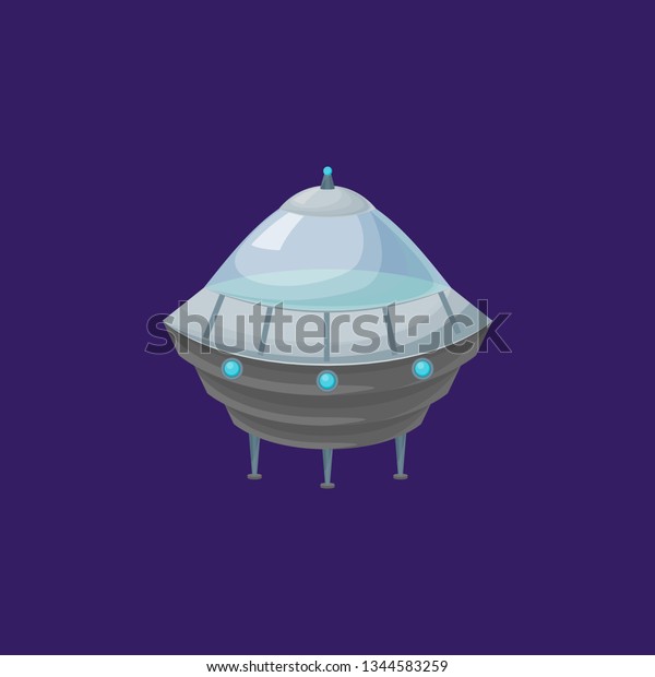 Cartoon Alien Spaceship Ufo Ship Science Stock Vector (Royalty Free ...