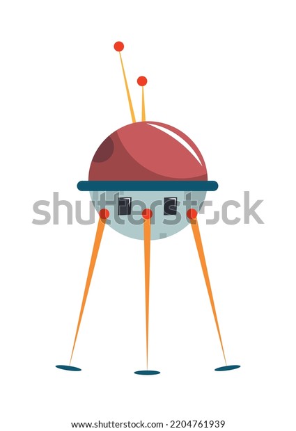 Cartoon Alien Spaceship Vector Illustration Stock Vector (Royalty Free ...