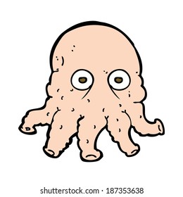 Cartoon Alien Squid Face Stock Vector (Royalty Free) 187353638 ...