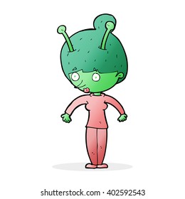 Cartoon Alien Woman Stock Vector (Royalty Free) 402592543 | Shutterstock
