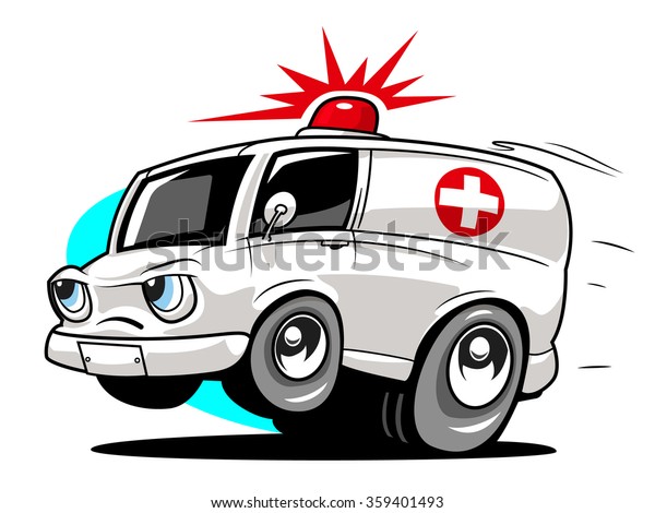 Cartoon Ambulance Vector Illustration: stockvector (rechtenvrij ...