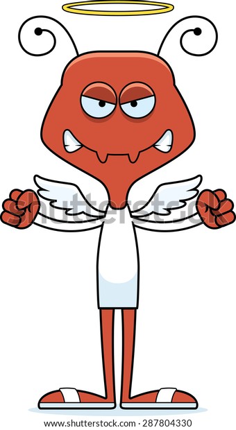 Cartoon Angel Ant Looking Angry Stock Vector (Royalty Free) 287804330 ...