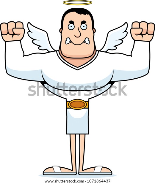 Cartoon Angel Looking Angry Stock Vector (Royalty Free) 1071864437 ...