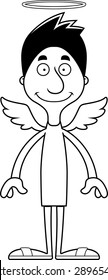 Cartoon Angel Man Smiling Stock Vector (Royalty Free) 289654274