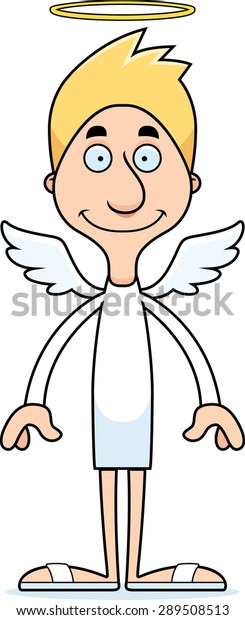 Cartoon Angel Man Smiling Stock Vector (Royalty Free) 289508513 ...