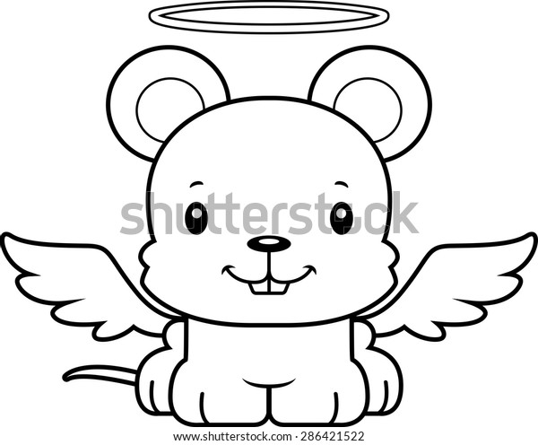 Cartoon Angel Mouse Smiling Stock Vector (Royalty Free) 286421522 ...