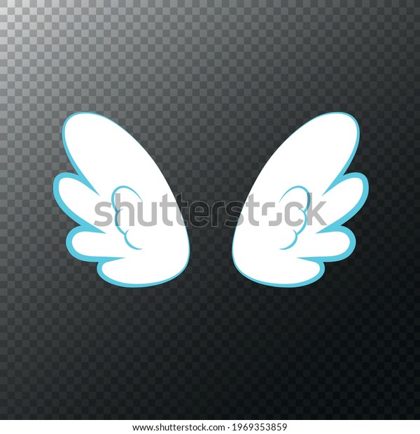 Cartoon Angel Wings Vector Illustration Icon Stock Vector (Royalty Free ...