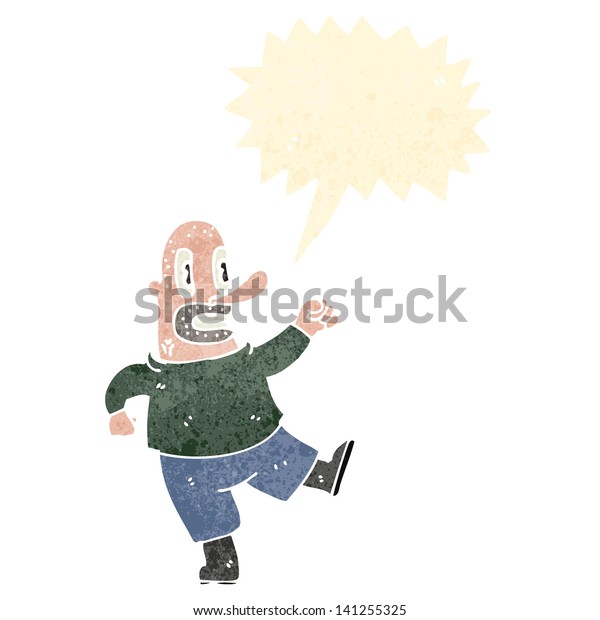 Cartoon Angry Bald Man Stock Vector (Royalty Free) 141255325 | Shutterstock