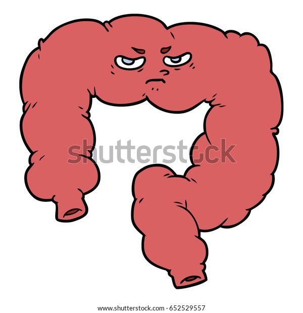 Cartoon Angry Colon Stock Vector (Royalty Free) 652529557 | Shutterstock