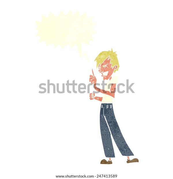 Cartoon Angry Man Arguing Speech Bubble Stock Vector (Royalty Free ...