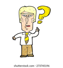 Cartoon Angry Man Asking Question Stock Vector (Royalty Free) 273745196 ...
