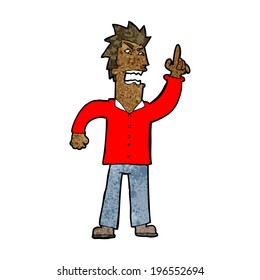 Cartoon Angry Man Making Point Stock Vector (Royalty Free) 196552694 ...