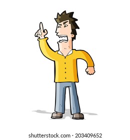 Cartoon Angry Man Making Point Stock Vector (Royalty Free) 203409652