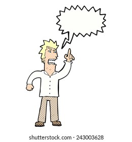 Cartoon Angry Man Making Point Speech Stock Vector (Royalty Free) 392772685