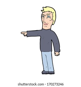Cartoon Angry Man Pointing Stock Vector (Royalty Free) 204498454