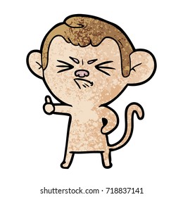 Cartoon Angry Monkey Stock Vector (Royalty Free) 718837141 | Shutterstock