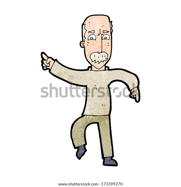 Cartoon Angry Old Man Stock Vector (Royalty Free) 173399270