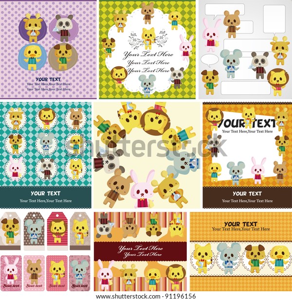 Cartoon Animal Waiter Card Stock Vector (Royalty Free) 91196156 ... Cartoon Animal Waiter Card Stock Vector (Royalty Free) 91196156 ...