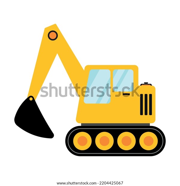 Cartoon Animated Construction Equipment Large Special Stock Vector ...