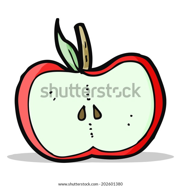 Cartoon Apple Half Stock Vector (Royalty Free) 202601380 | Shutterstock